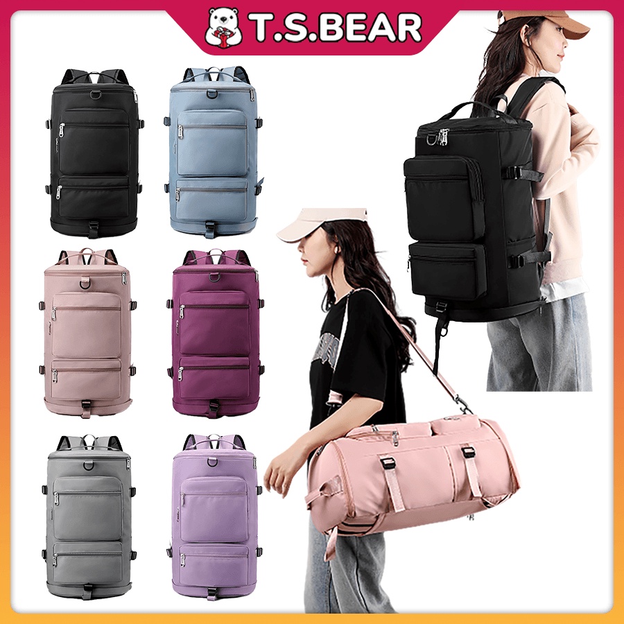 3 Ways Carry Duffel Backpack Korea Large Capacity Backpack Travel Bag ...