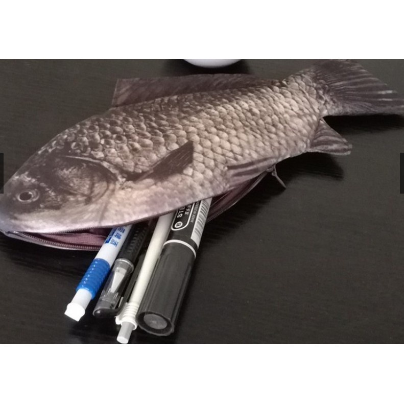 1Pc Creative Fish Shape Pencil Case Stationery Box Pencil Bag Coin ...