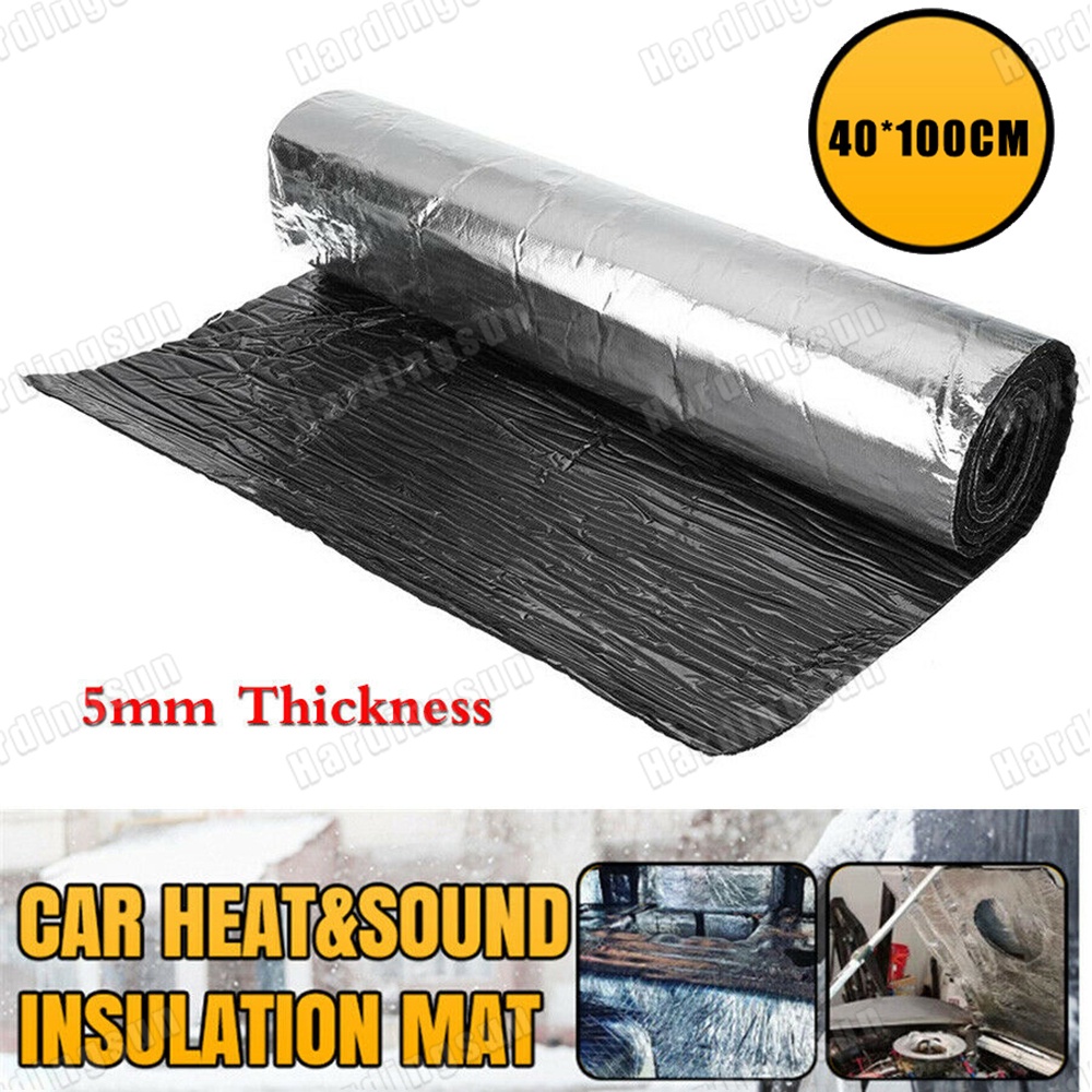 100*40cm 5mm Silver Car Hood Engine Sound Deadener Firewall Heat Noise ...