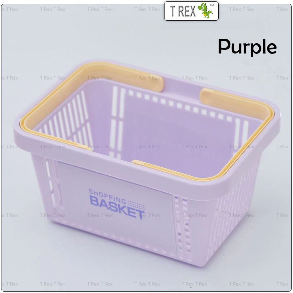 T Rex Samy Plastic Shopping Basket with Handle / Accessories Shopping ...
