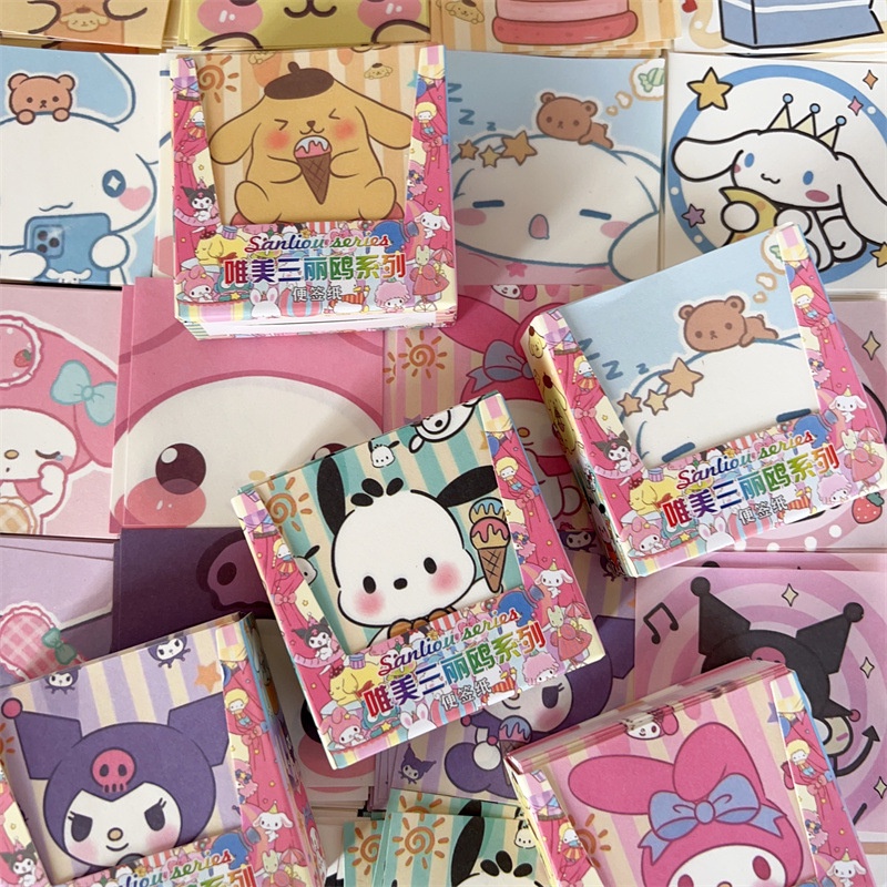 200pcs Sanrio Note Paper Mini Memo Notes Colorful Paper School ...
