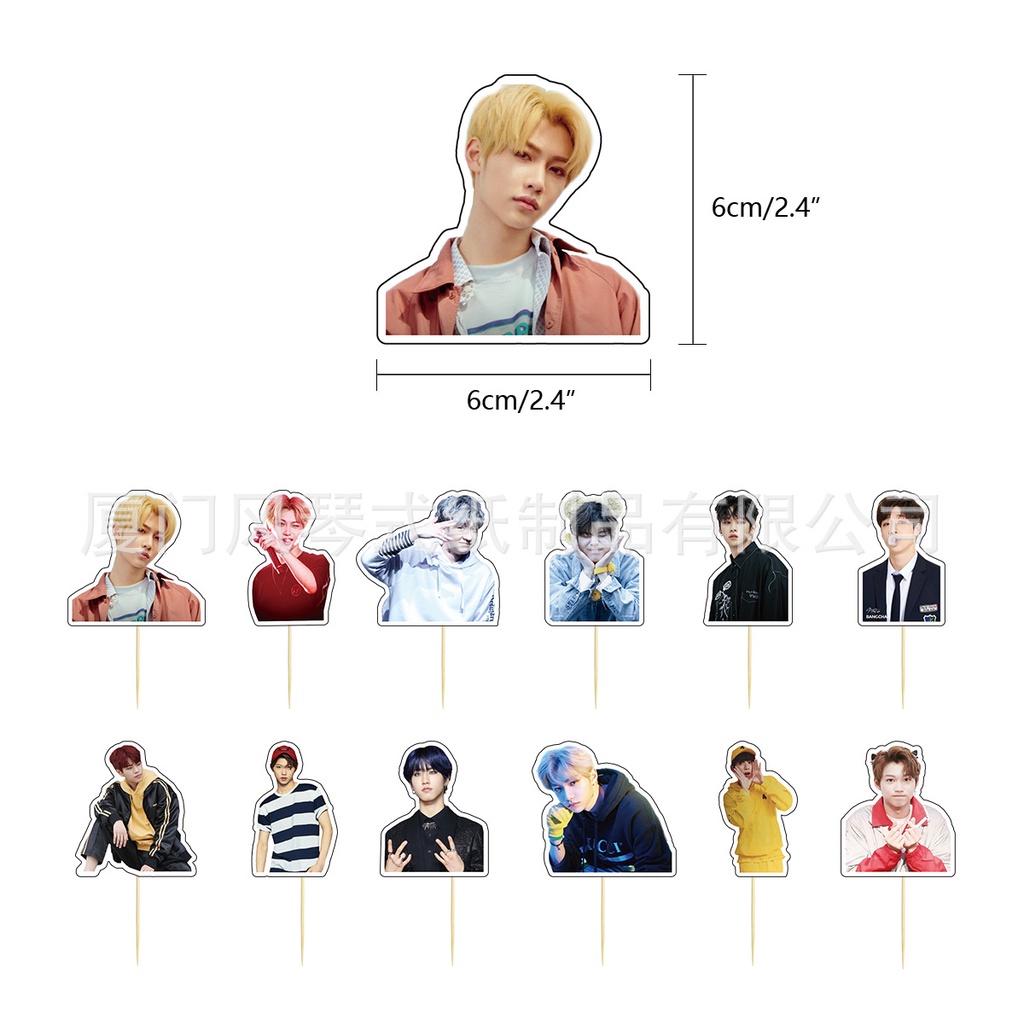 Kpop Idol Stray Kids Theme Stay Party Pull Flag Cake Insert Balloon ...