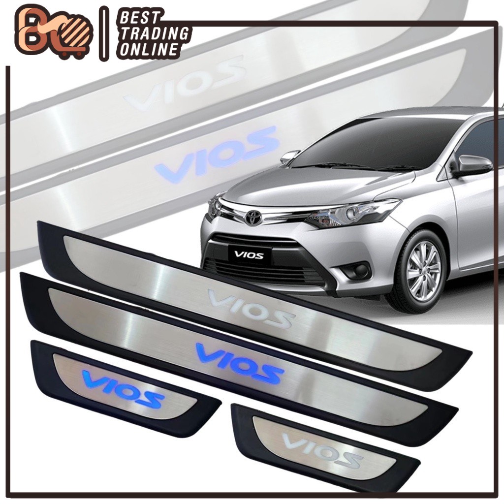 Toyota Vios 2014-2017 XP150 Side Steel Plate/Door Side Step With Led ...