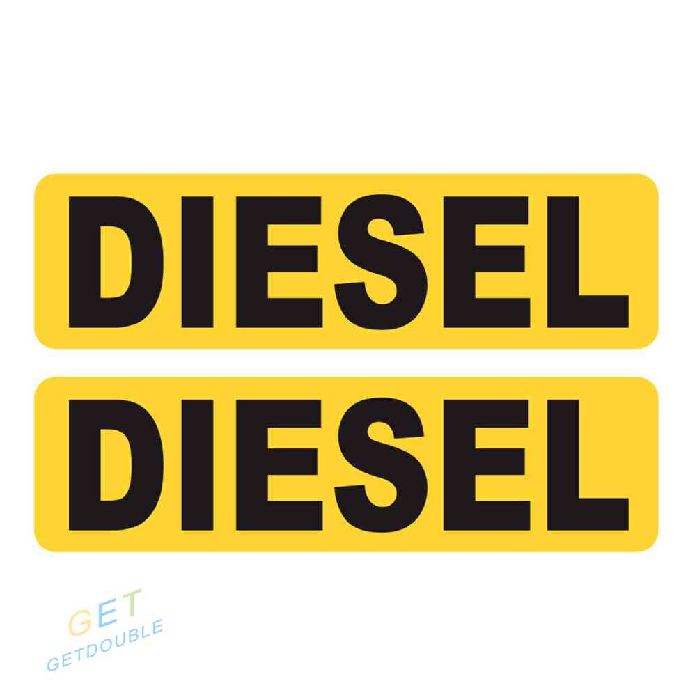 2pcs Reminder DIESEL FUEL Only Funny Retro Reflective Car Stickers ...