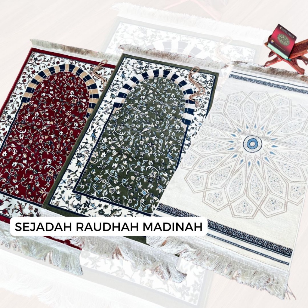 Sejadah Carpet Raudah Madinah Raudah Kaabah Prayer Mat | Shopee Malaysia