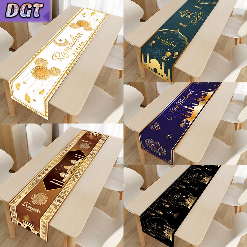 DGT Huiran35*180cm Polyester EID Mubarak Table Runner Hamper Raya ...