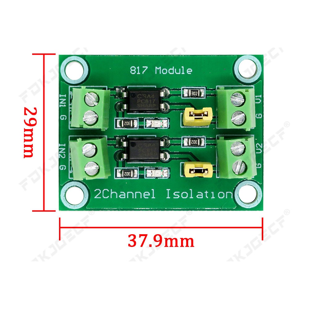 PC817 2Way 2 Channel Optocoupler Isolation Board Voltage Converter ...