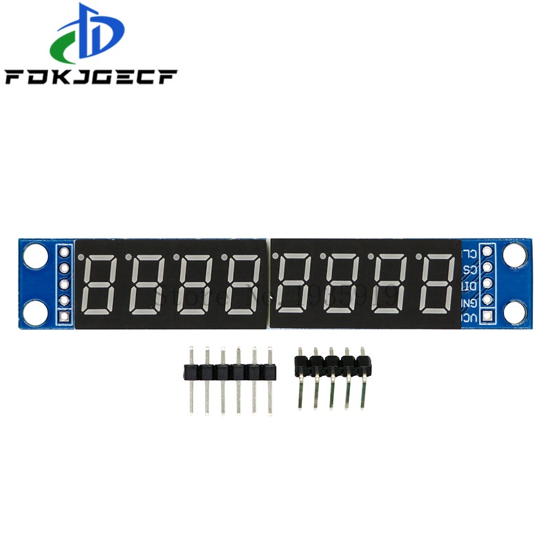 MAX7219 LED Dot Matrix 8 Digit Digital Tube Display Control Module For Arduino 3.3V 5V ...