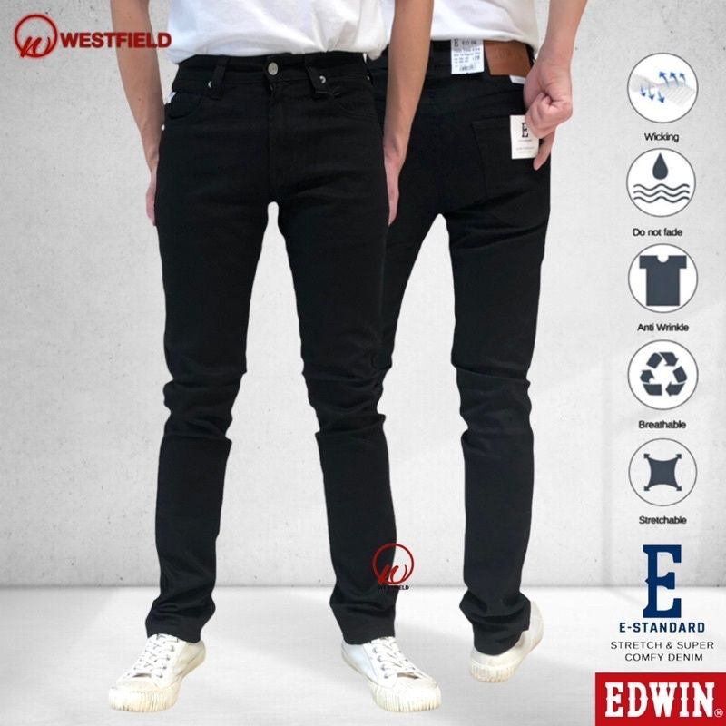 EDWIN® E-Standard 506 MEN'S SUPER BLACK SLIM FIT JEANS ( 7506 2356-01 ) | Shopee Malaysia