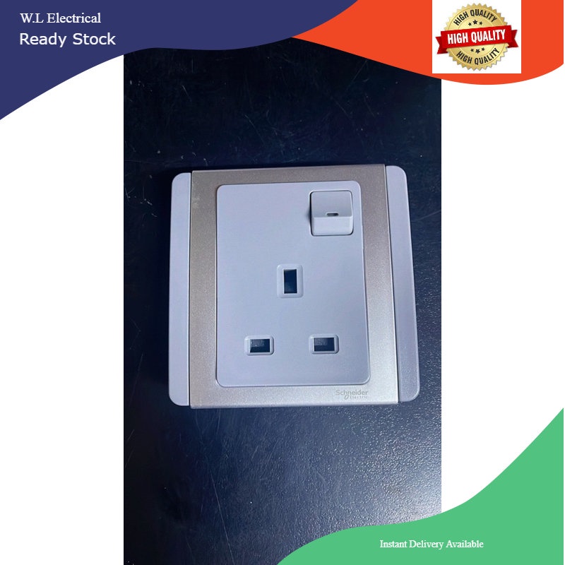 Schneider Neo Double Pole Switched Socket Outlet with Blue LED | Shopee ...