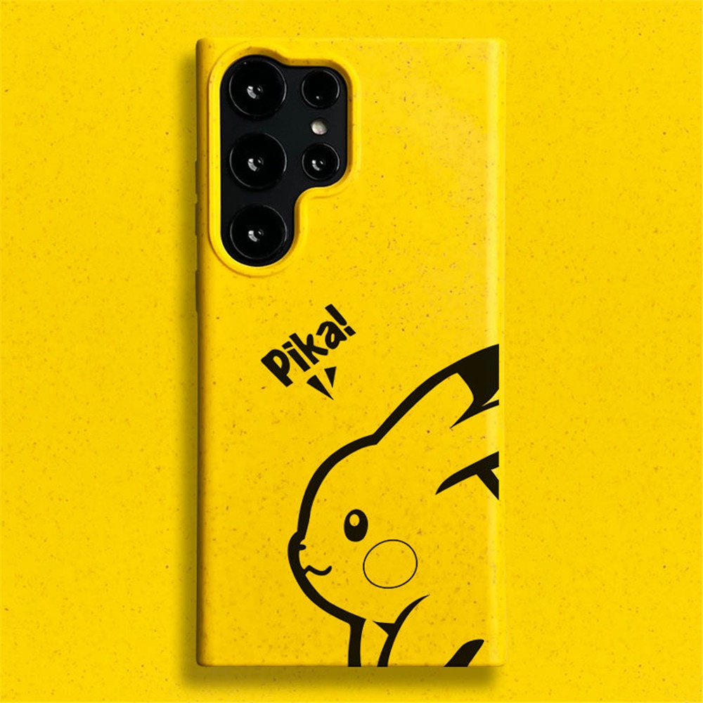 Samsung S24 Ultra Cartoon Pikachu Eco-Friendly Wheat Straw Soft Micro ...