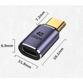 USB4 40Gb Thunderbolt 3 PD 100W 4K 8K Type-C Female to Male Coupler USB ...