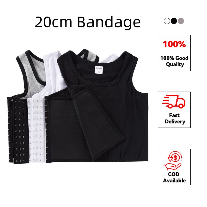 20cm Full Bandage Buckle Chest Binder Extra Long Short Breast Binder