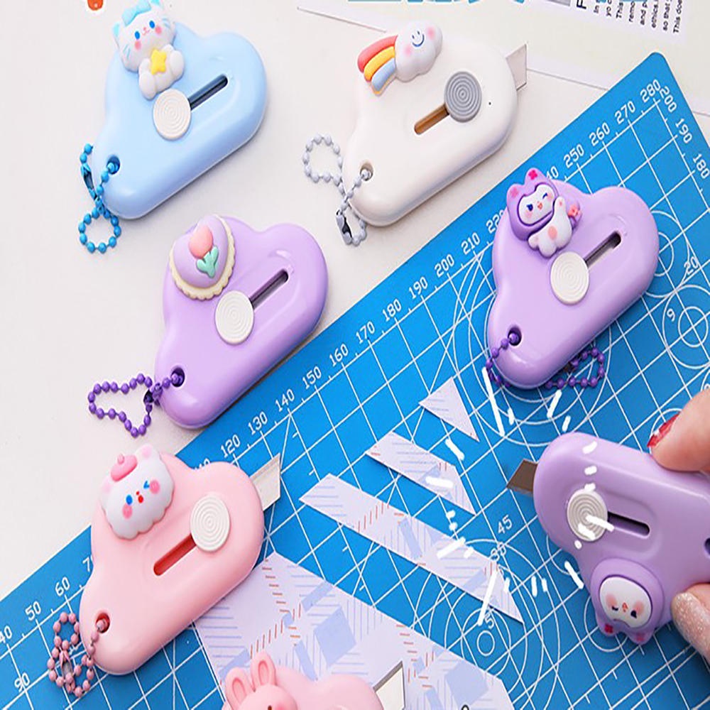 Lovely Cloud Portable Small Art Knife Student Unwrapping Express ...