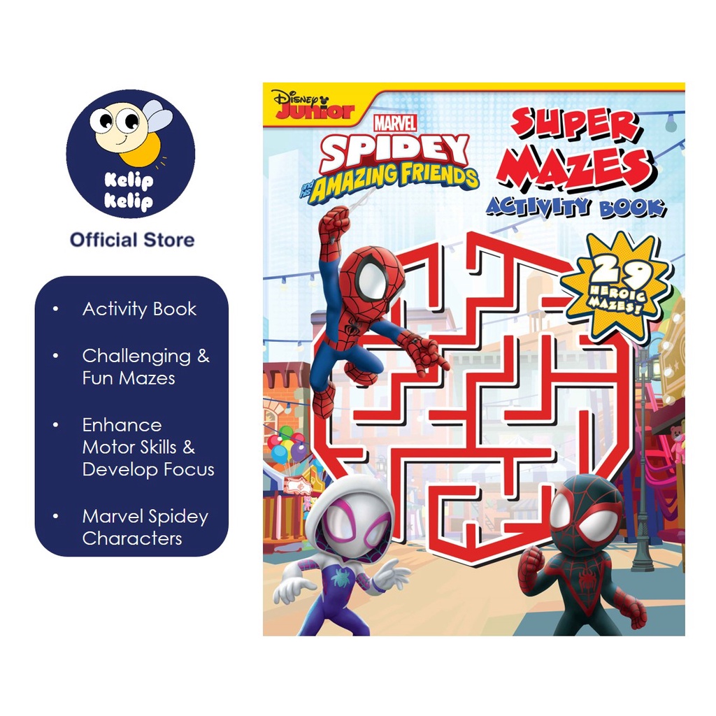 Marvel Spiderman Super Mazes Book For Kids To Solve Webtastic Mazes ...