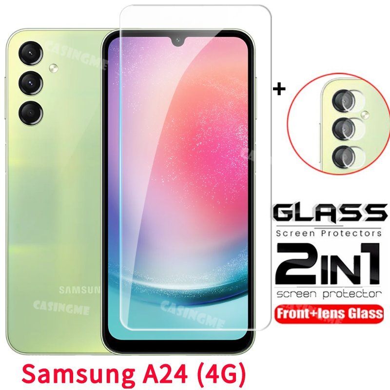 Samsung A24 2023 Flim 2 in 1 Full Cover Tempered Glass Front Film Back ...