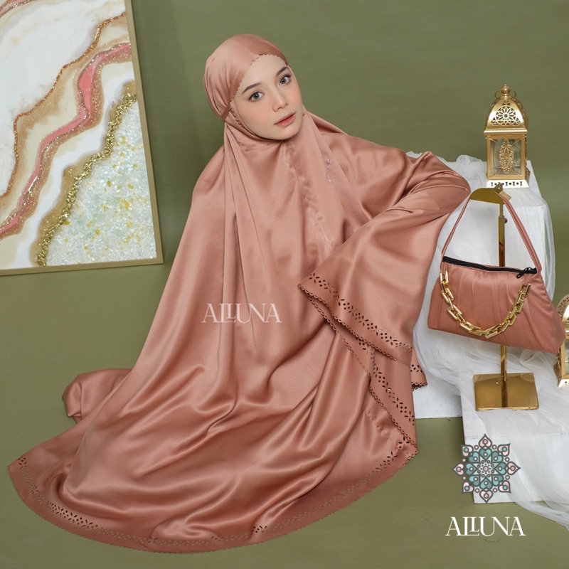 ALLUNA - Silky Daily Lasercut 2in1 Chain Series Aleena Adult Mukena ...