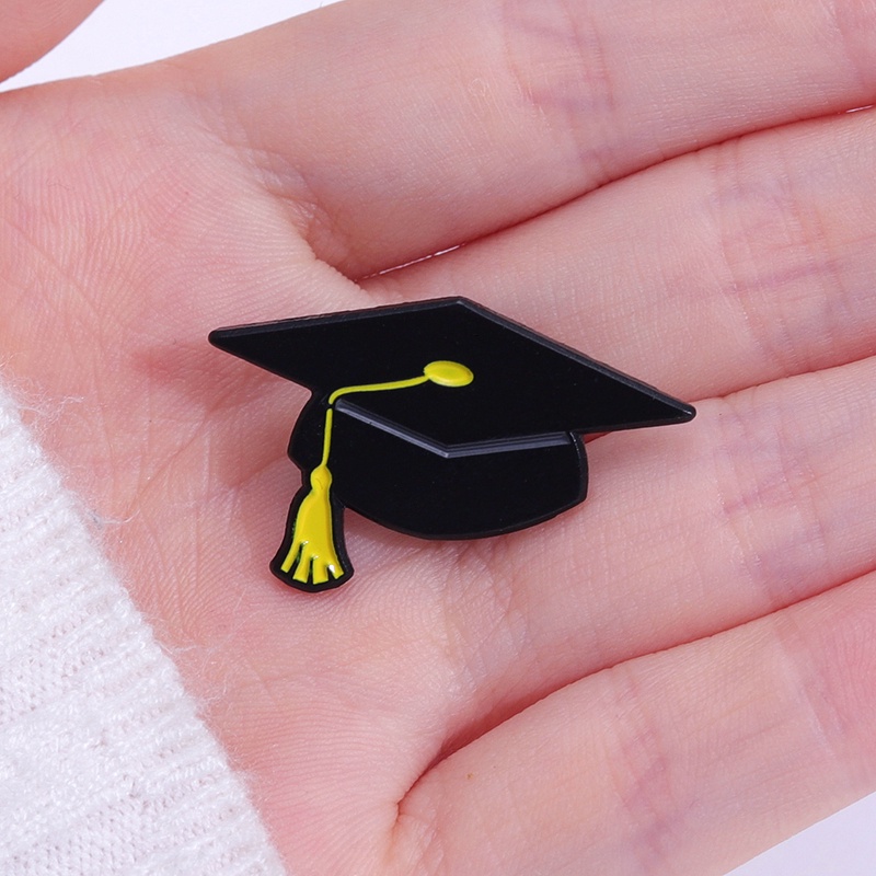 Graduation Season Enamel Pin Bachelor Hat Brooch Lapel Badges Graduate ...