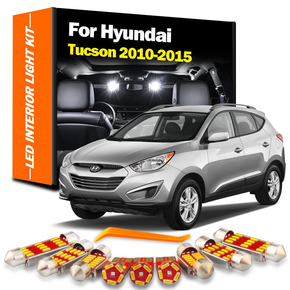 12Pcs Canbus LED Interior Map Dome Trunk Light Kit For Hyundai Tucson ...