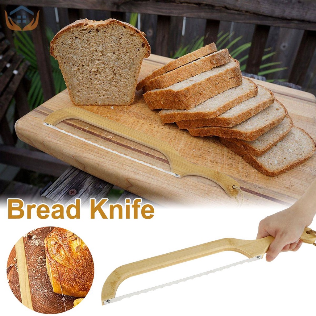 Bread Cutter Stainless Steel Bread Cutting Tool Serrated Bagel Cutter ...