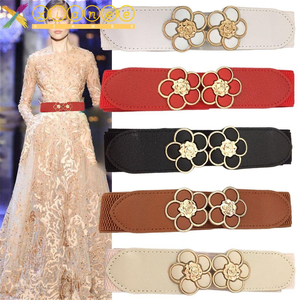 XIANEE Flower Belts Women Female Ladies Waist Accessories Wide Waist ...