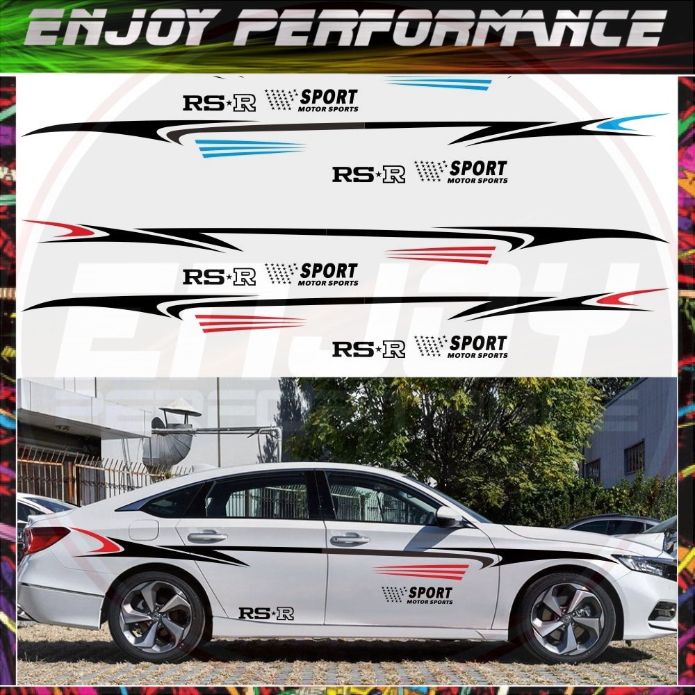 Car modification waist line body stickers personality modification ...