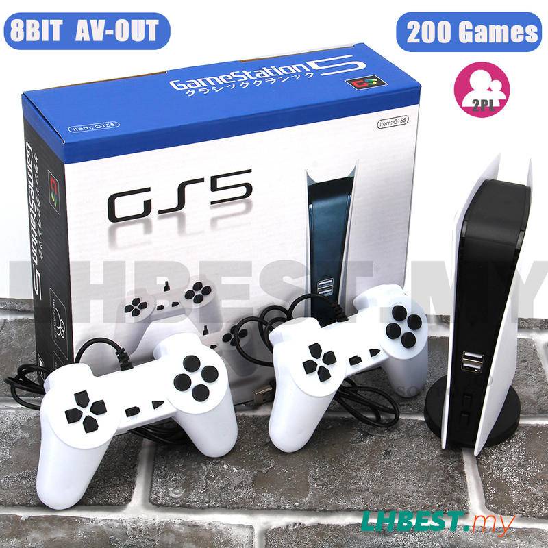 Game Station 5 Video Game Console With 200 Classic Games 8 Bit Gs5 Tv ...