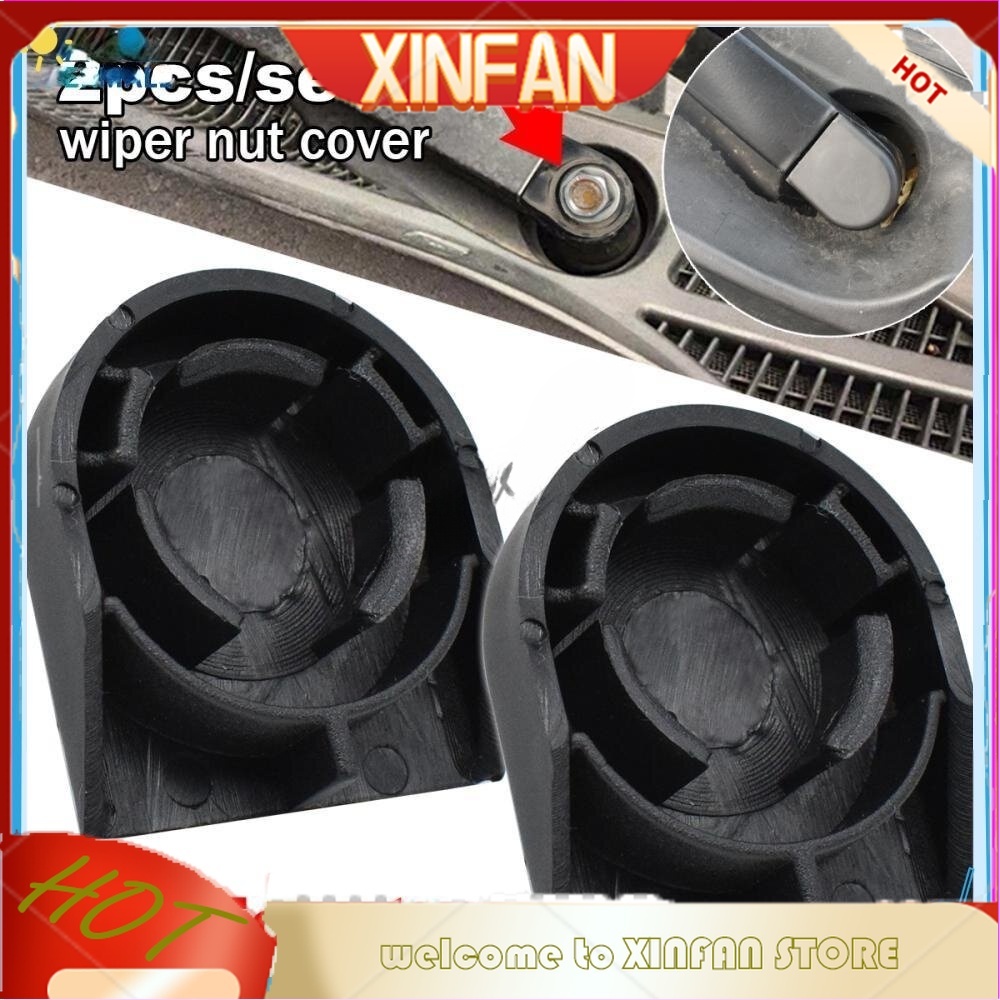 XINFAN 2Pcs Car Front Windscreen Wiper Arm Nut Caps Bolt Cover For ...