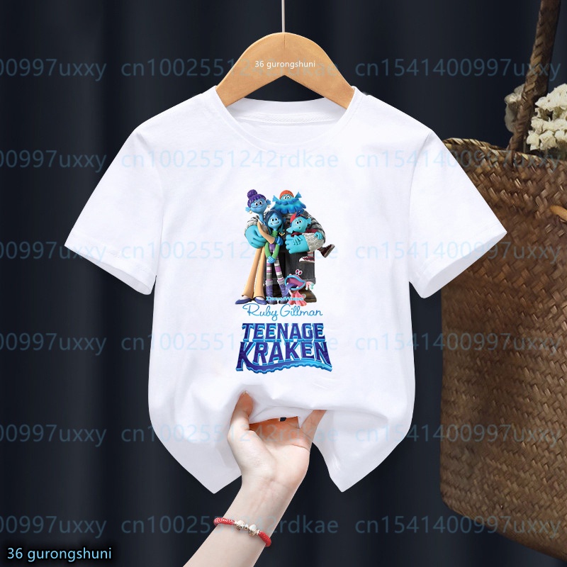 Funny Girl T-Shirt New Movie Ruby Gillman Teenage Kraken Cartoon Print ...