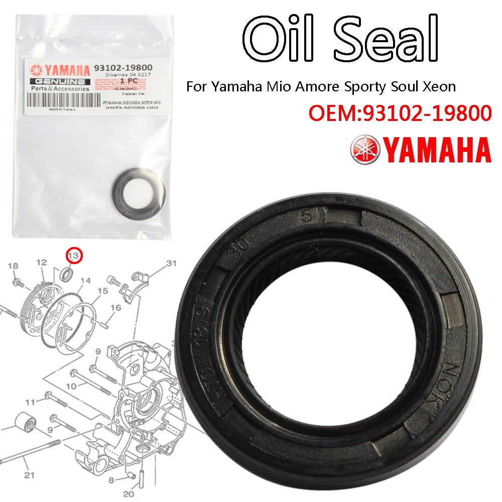 Magneto Oil Seal For Yamaha Mio Amore Sporty Soul Xeon | Shopee Malaysia
