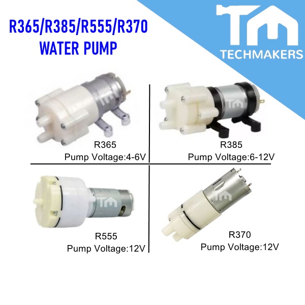R385(6-12V)/R365(4-6V)/R555/370 Aquarium Water Pump Pneumatic Diaphragm ...