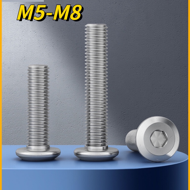 [XNY] Furniture Screws SUS304 Flat Head Chamfering Screws M5/M6/M8 Flat ...