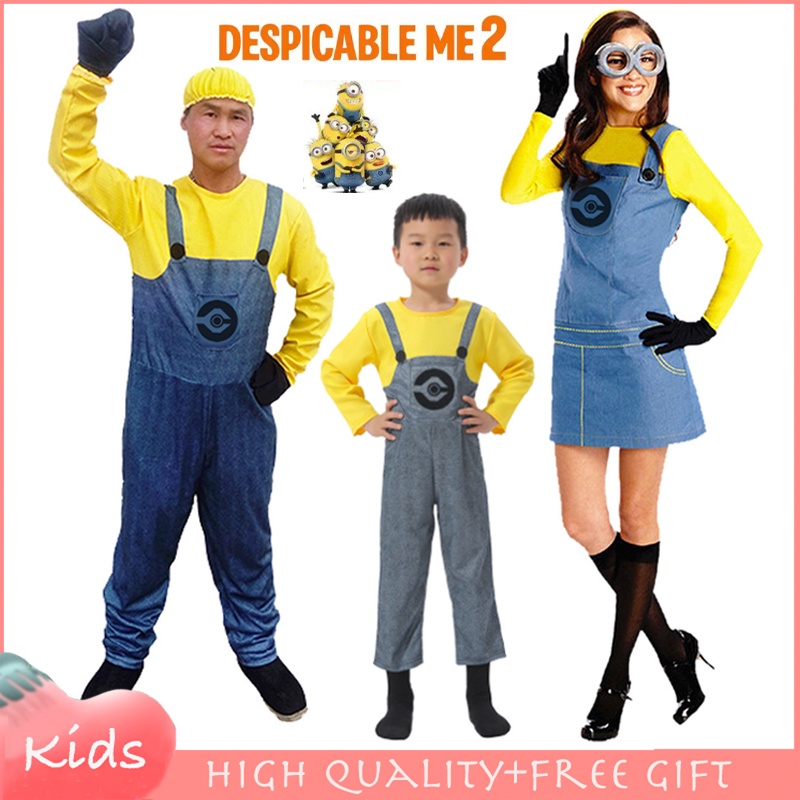 Despicable Me Minion Jumpsuit For Kids Boy Men Cosplay Costume Party ...