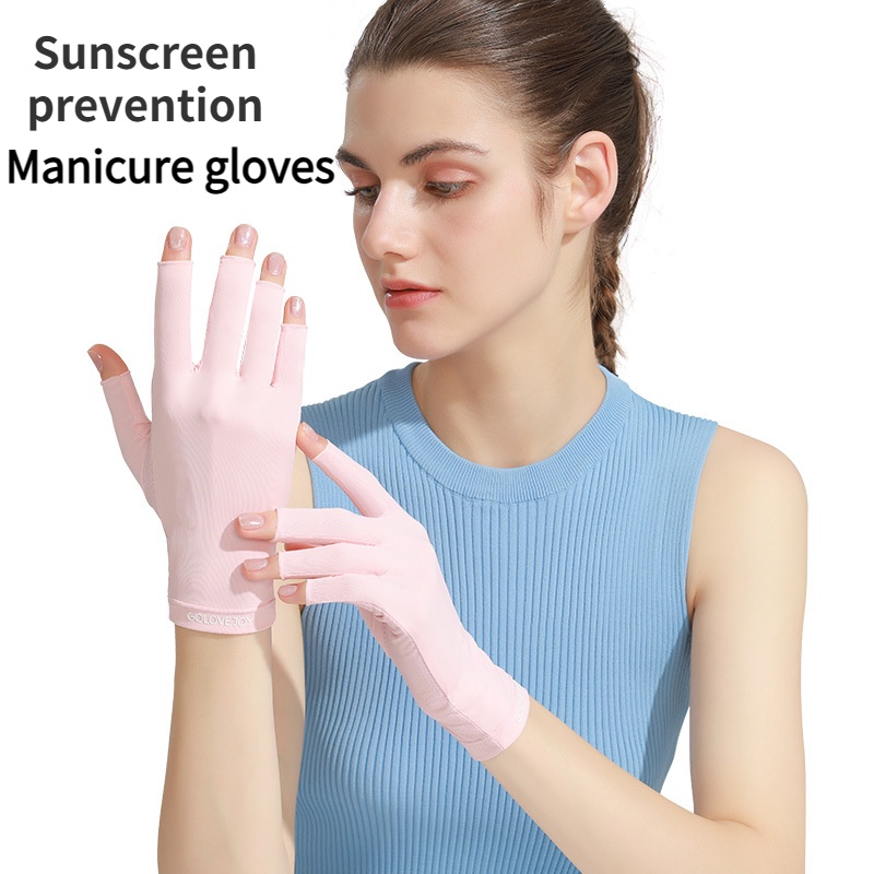 Manicure UV blocking gloves Spring Autumn Sunscreen Gloves Anti ...