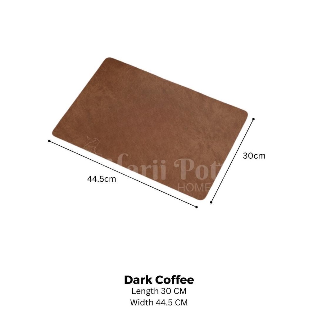Lapik Meja Makan Alas Meja Aesthetic Nordic Placemat Premium PU Leather ...