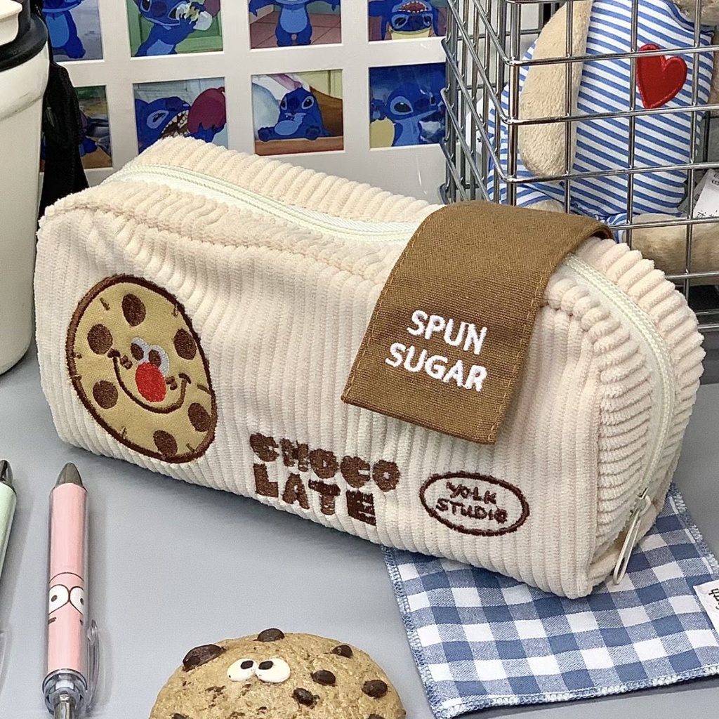 Cartoon Cookie Pencil Case Ins Large Capacity Student Pen Bag ...
