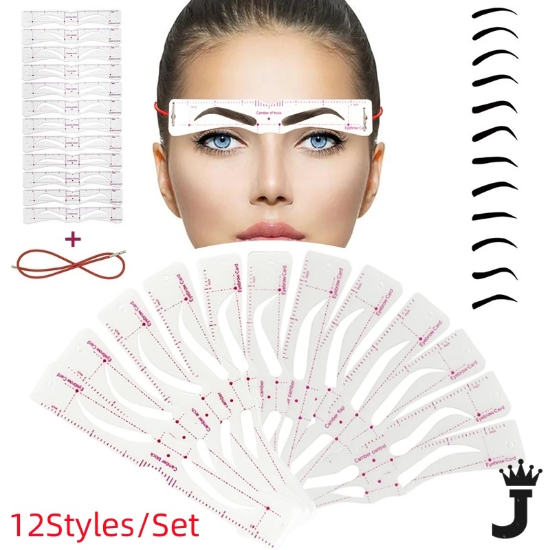 JK Eyebrow Stickers Card Kit Template Eyebrow Stencil Drawing Guide ...