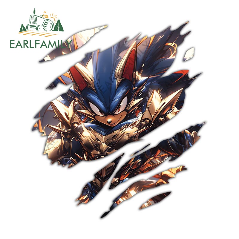 EARLFAMILY 13cm X 7.6cm Sonic Tear Car Stickers and Decals Motorcycle ...