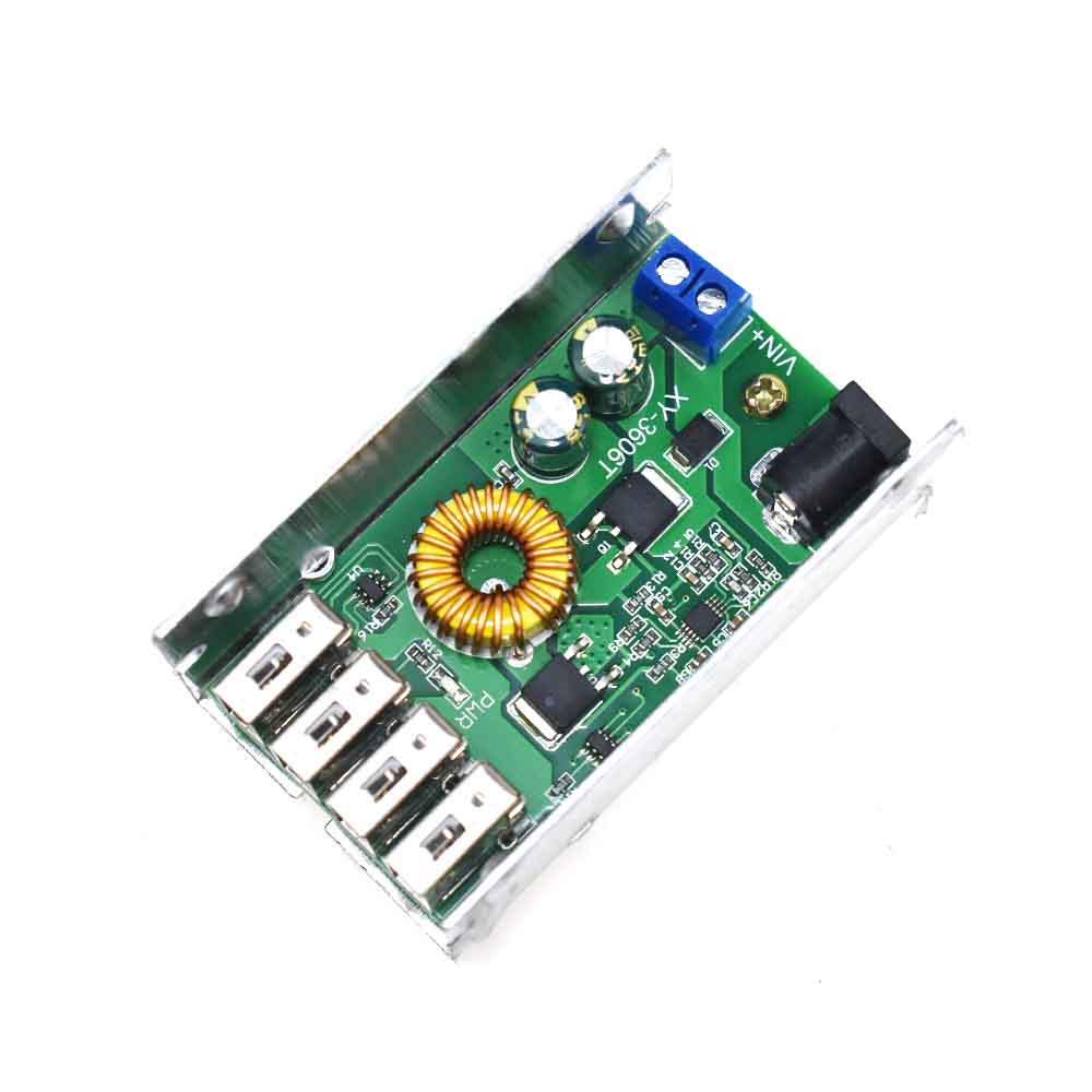 DC-DC 9V 12V 24V 36V To 5V Step Down Board 5A 4 USB Output Buck Converter Power Supply Module ...