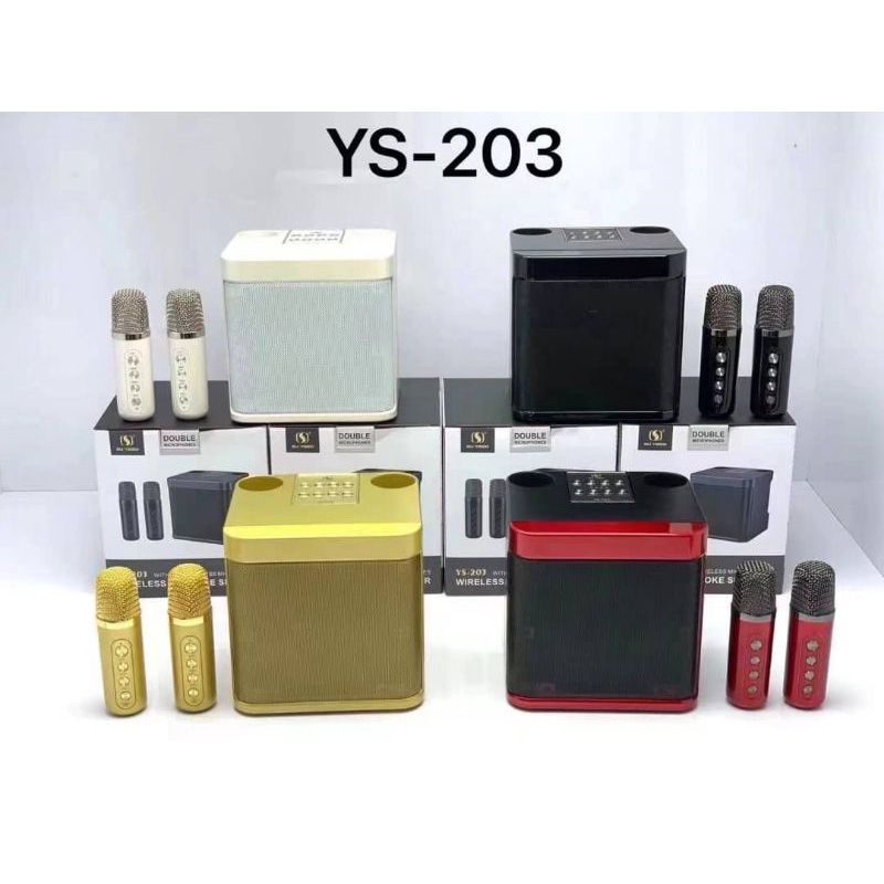 SU-YOSD YS-203 Wireless Karaoke Speaker With Two Wireless Microphone ...