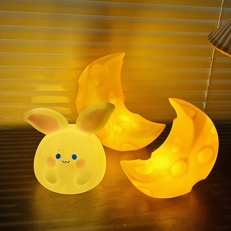 Creative Rabbit LED Night Light Cartoon Bedside Lamp Desktop Night Lamp ...
