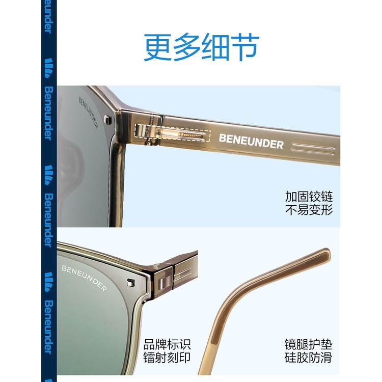 BENEUNDER Ultra-Light Foldable Sunglasses UV400 Polarized Nylon Lens ...