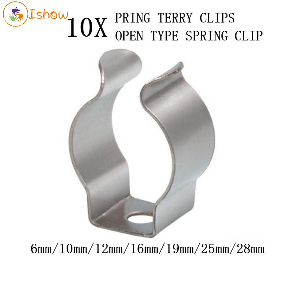 Tool Holder 6-28mm Manganese Steel OPEN TYPE SPRING TERRY CLIPS Silver ...
