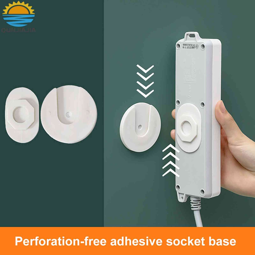 Wall-mounted Socket Holder Retainer Self-Adhesive Insert Type Power ...