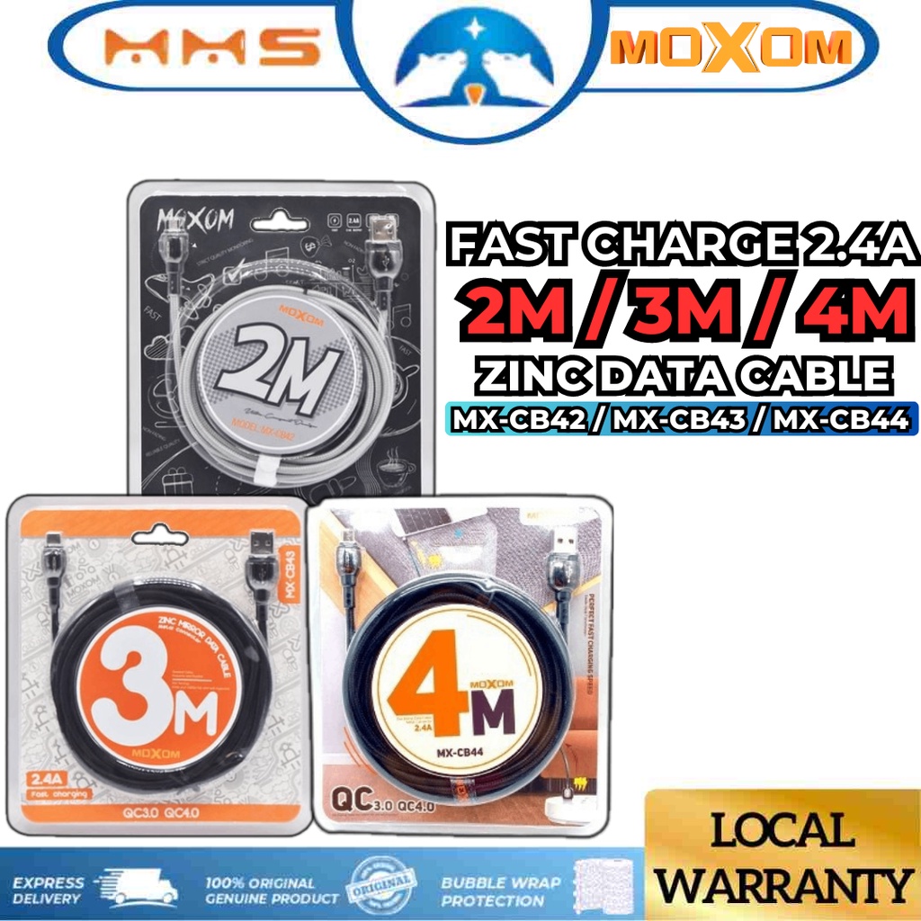 Moxom Data Cable Fast Charge 2m Cable 3m Cable 4m Cable Micro Type-C ...