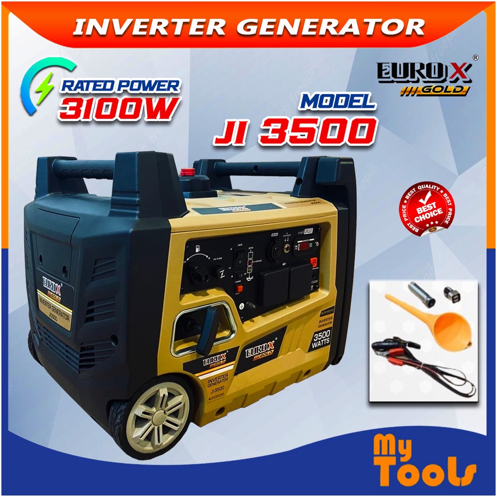 Mytools EuroX Inverter Generator JI 3500 4 Stroke OHV 171 cc Heavy Duty | Shopee Malaysia
