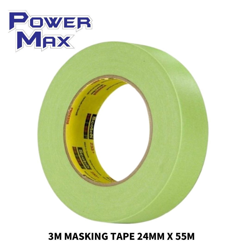 3M MASKING TAPE SCOTCH 233+ PERFORMANCE MASKING TAPE 18mm x 55m , 24MM ...