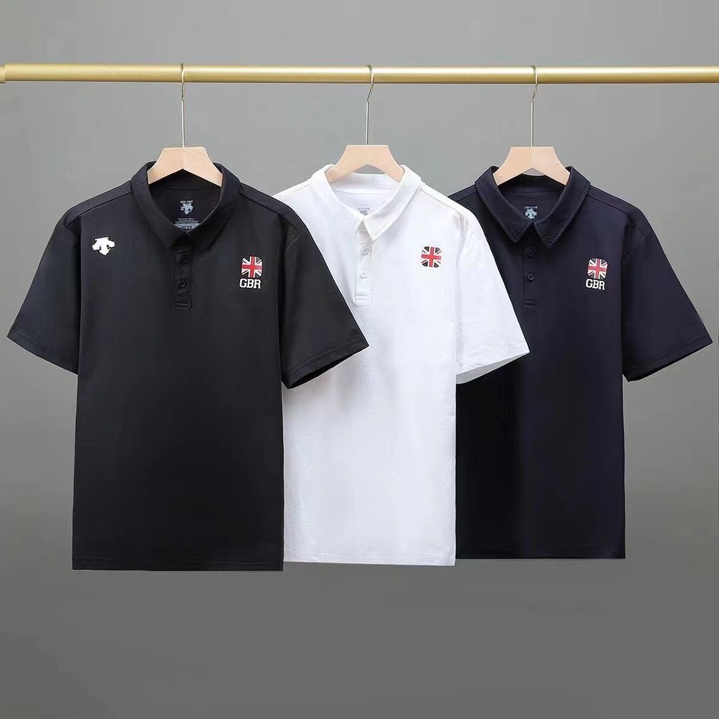 DESCENTE Descente Polo shirt short sleeve T-shirt for men and women couples with the same ...