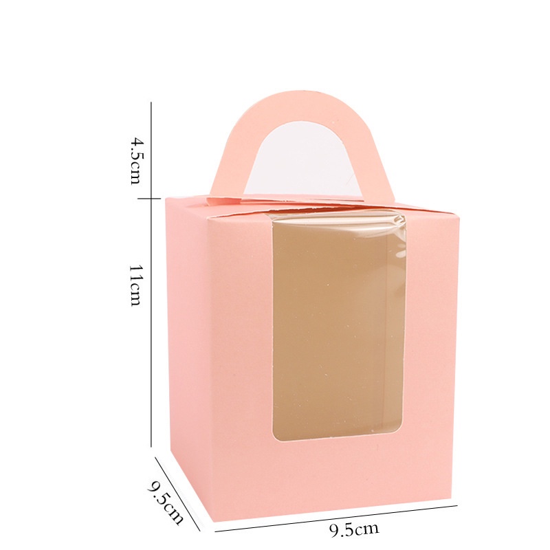 1 Piece Transparent Window Portable Cup Cake Box Muffin Box Cup Cake ...