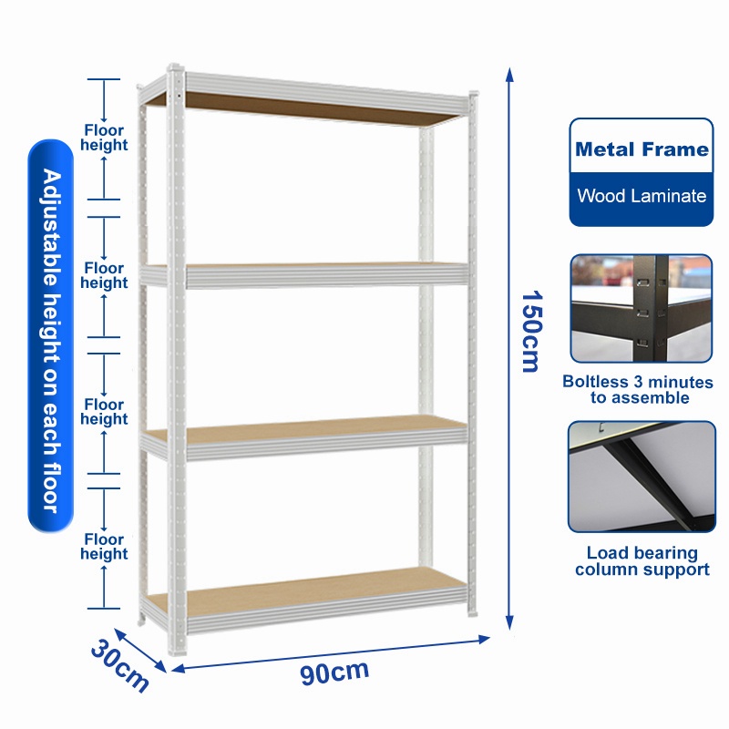 5 Tier Rack Boltless Rack-Home Storage Warehouse Store Room Office File ...